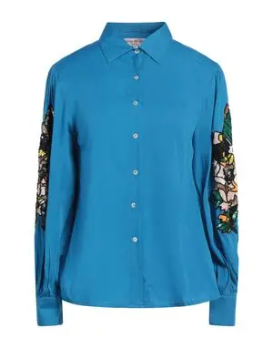 CONNOR & BLAKE Satin Shirt With Appliqués
