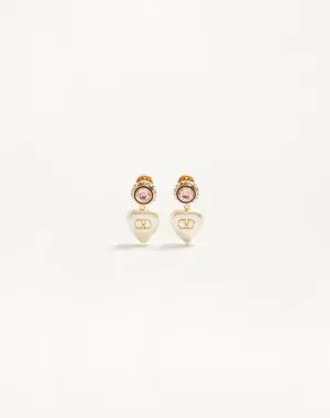 Valentino Garavani Vlogo Signature Earrings - Gold/cream