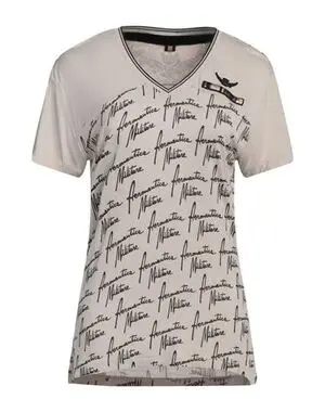 AERONAUTICA MILITARE Logo-print Viscose T-shirt - Beige