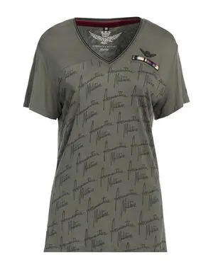 AERONAUTICA MILITARE Logo-print Viscose T-shirt - Green