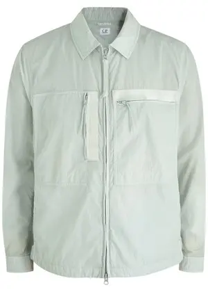 C.P. COMPANY Logo Embroidered Shell Overshirt