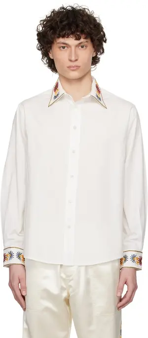 BODE Bode White Candyfloss Shirt - White Multi
