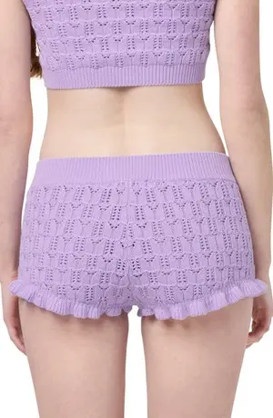 FLORENCE BY MILLS Pointelle Knit Shorts - Millie Lavender