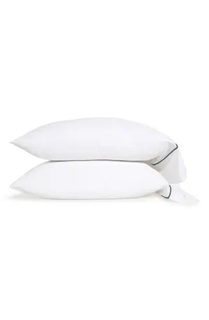 POM POM AT HOME Sheena Set Of 2 Sateen Pillowcases - Navy
