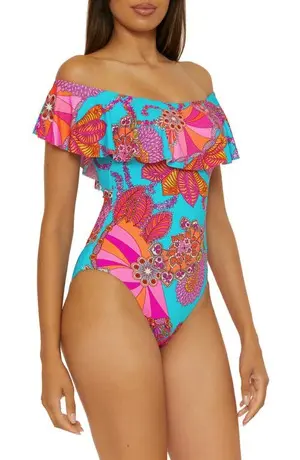 Trina Turk Meilani Off-the-shoulder One-piece Swimsuit