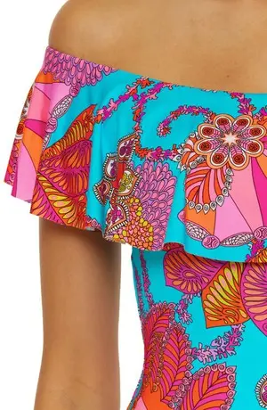 Trina Turk Meilani Off-the-shoulder One-piece Swimsuit