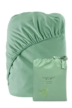 BEDVOYAGE Luxury 100% Viscose Cooling Deep-pocket Fitted Sheet - Seaglass