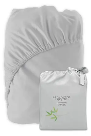 BEDVOYAGE Luxury 100% Viscose Cooling Deep-pocket Fitted Sheet - Stone