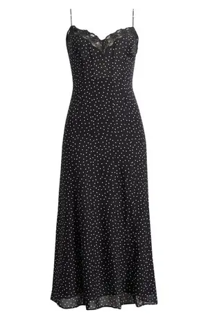 REFORMATION Lucine Dot Midi Slipdress - Selene