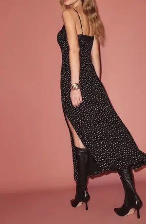 REFORMATION Lucine Dot Midi Slipdress - Selene