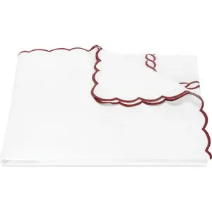 MATOUK Classic Chain Scallop Duvet Cover Red