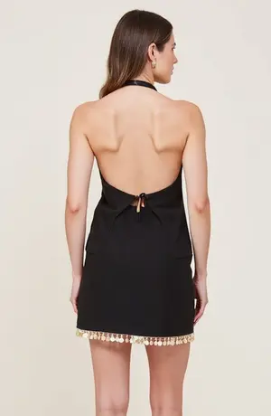 MODENAIRE Halter Neck Vest And Mini Skirt Set