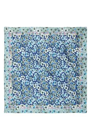 Nordstrom Print Silk Square Scarf - Ditzy Blue Florals