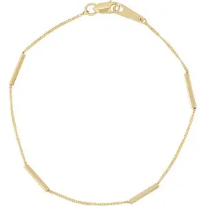 Bony Levy 14k Gold Bar Station Bracelet - 14k Yellow Gold