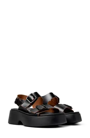 Camper Tasha Platform Sandal - Black