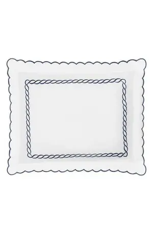 MATOUK Classic Chain Scallop Sham Navy