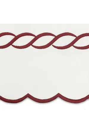 MATOUK Classic Chain Scallop Sham - Red