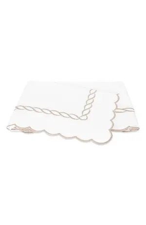 MATOUK Classic Chain Scallop Flat Sheet Dune