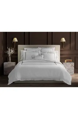 MATOUK Classic Chain Scallop Flat Sheet - White
