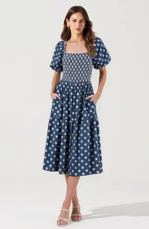 Modenaire Puff Sleeve Day Dresses