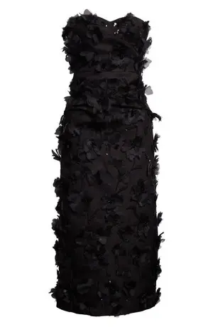 Michael Kors Floral Strapless Dress