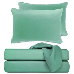 BEDVOYAGE Luxury 100% Viscose Cooling Bed Sheet Set - Seaglass