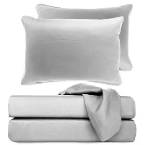 BEDVOYAGE Luxury 100% Viscose Cooling Bed Sheet Set - Stone