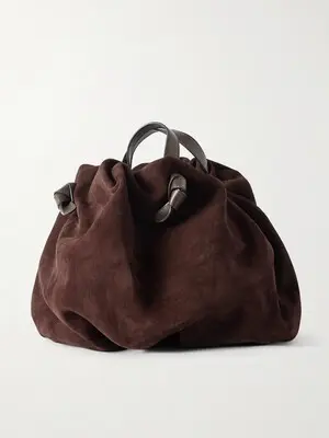 NEOUS Taurus Leather-trimmed Suede Tote Bag