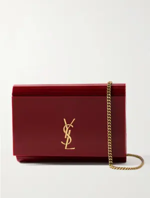 Saint Laurent Vicky Plexiglass Shoulder Bag - Claret