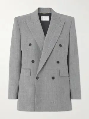 Saint Laurent Double-breasted Wool-twill Blazer