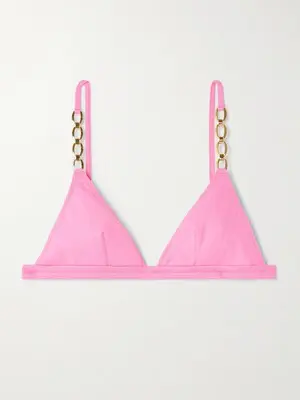 Melissa Odabash Mexico Embellished Bikini Top - Pink