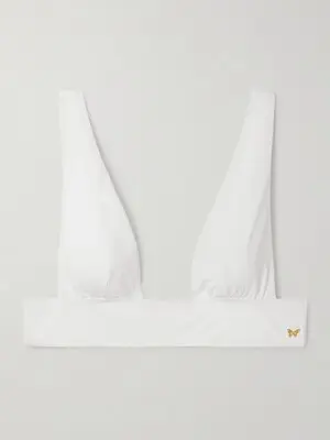 Kiki De Montparnasse Echauffe Embellished Bikini Top - White