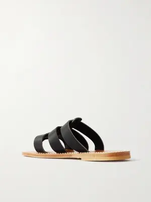 K.JACQUES Dolon Leather Slides - Black