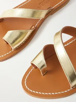 K.JACQUES Anaelle Leather Sandals - Gold