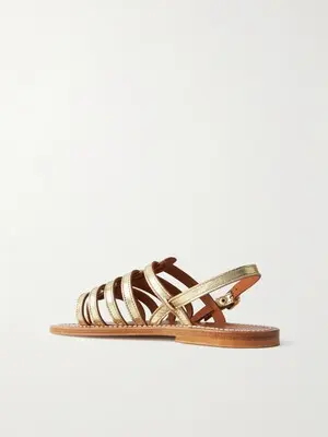 K.JACQUES Homere Metallic Leather Sandals - Gold