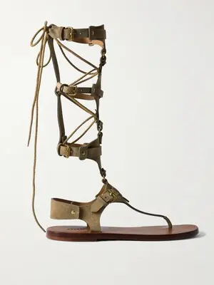 Isabel Marant Nensi Leather Sandals - Brown