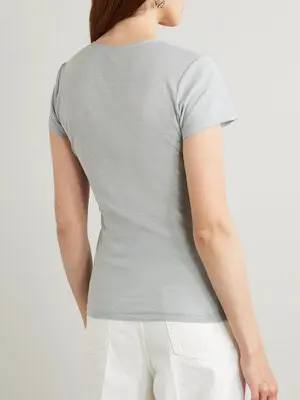 JAMES PERSE Casual Slub Cotton-jersey T-shirt - Gray