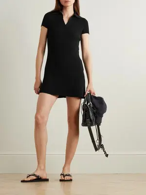 Balenciaga Ribbed Wool-blend Mini Dress