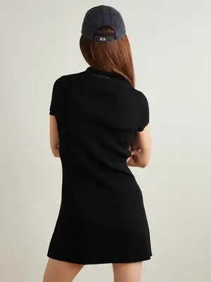 Balenciaga Ribbed Wool-blend Mini Dress