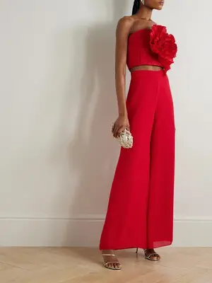 ANDRES OTALORA Kali Chiffon Wide-leg Pants
