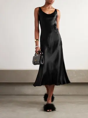 Balenciaga Satin Midi Dress