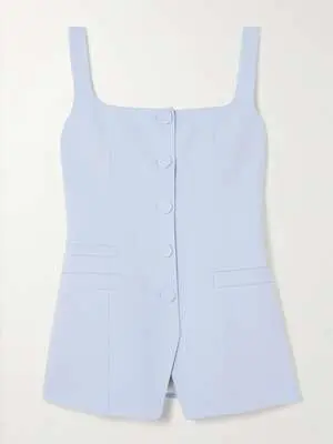 Another Tomorrow Crepe Top - Light Blue
