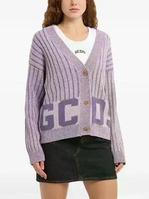 Gcds Intarsia-knit Logo Cardigan