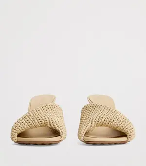 Bottega Veneta Blink Raffia Mules