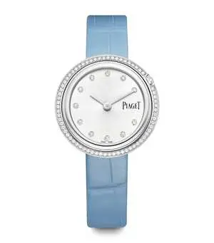 PIAGET Possession Steel Diamond And Alligator Strap Watch - Silver
