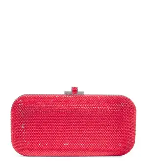 Judith Leiber Crystal-embellished Long Slide Clutch - Red