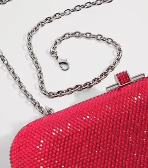 Judith Leiber Crystal-embellished Long Slide Clutch - Red