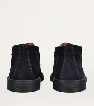 Santoni Suede Detroit High-top Loafers