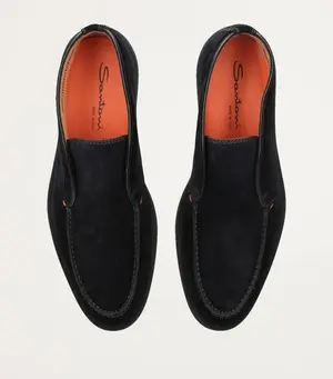 Santoni Suede Detroit High-top Loafers