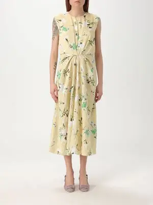 Erdem Printed Midi Dress - Yellow